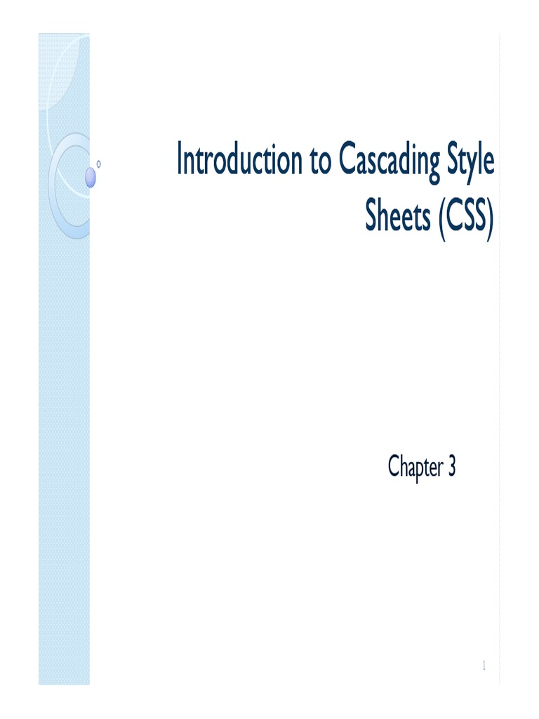 Learn CSS Fundamentals with Chapter 3 | PDF | Cascading Style Sheets | Html Element