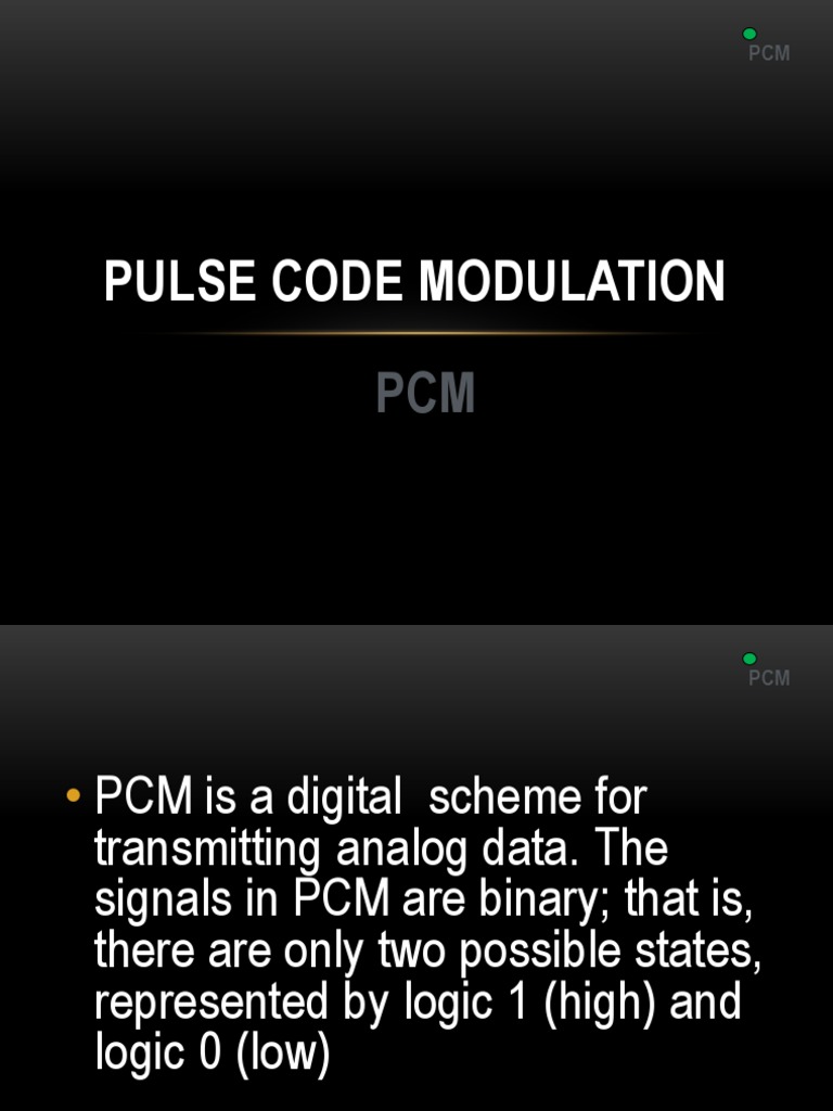 Pulse Code Modulation | PDF | Sampling (Signal Processing) | Digital Signal