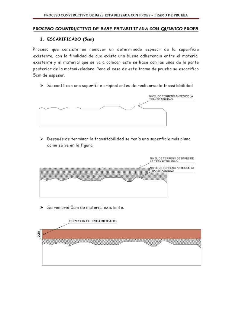 Proceso Constructivo de Base Estabilizada Con Quimico Proes | PDF ...