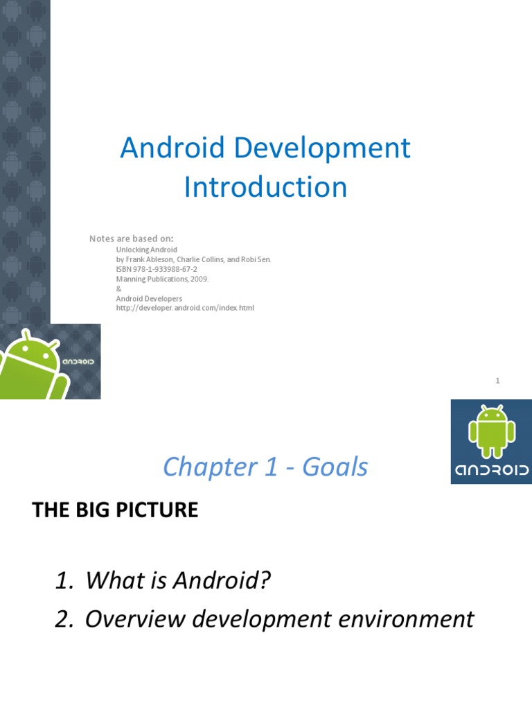 Android Chapter01 Intro | PDF | Smartphone | Mobile Phones