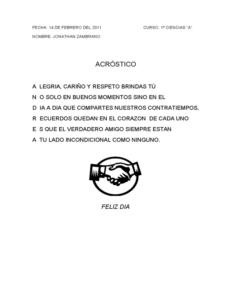 Acrostico Andrea | PDF