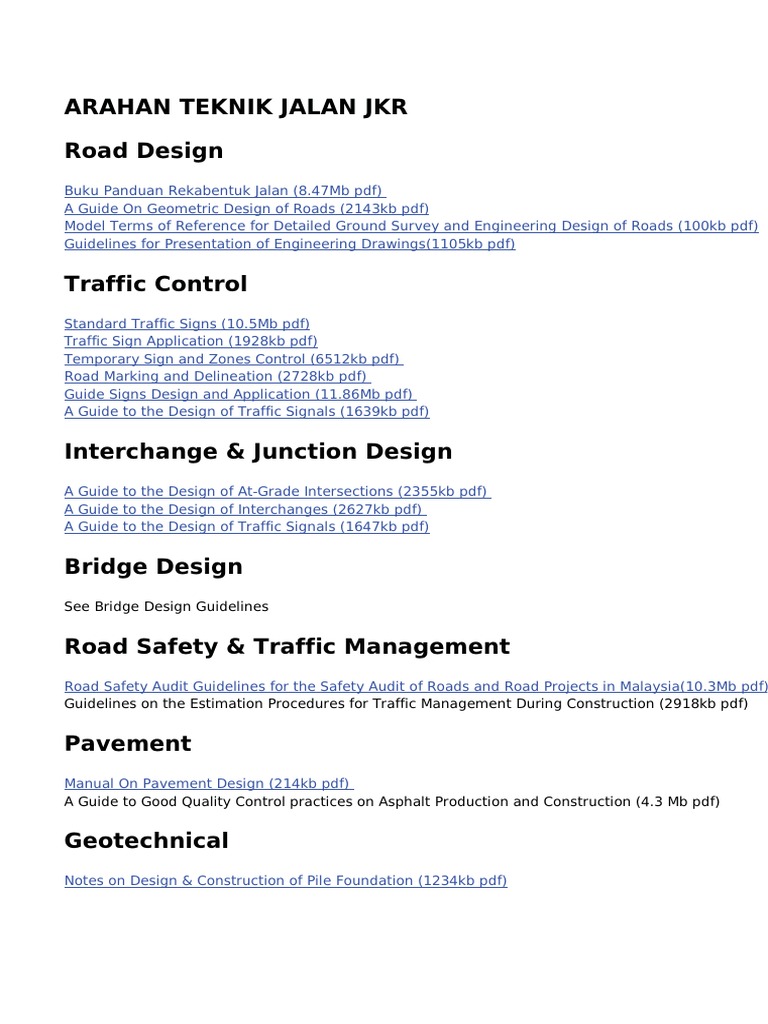 JKR | PDF | Road | Civil Engineering