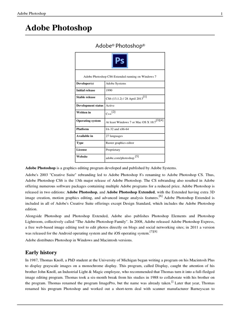 Adobe Photoshop | PDF | Adobe Photoshop | Computer Graphics
