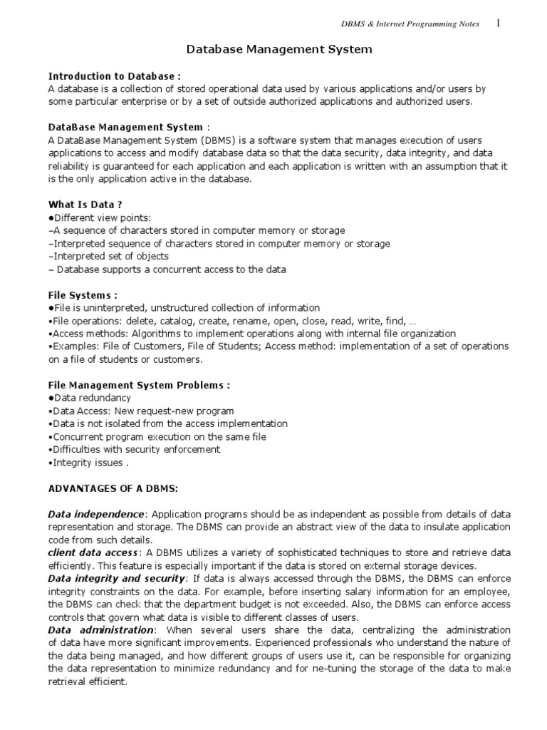 Database Management System | PDF | Sql | Databases