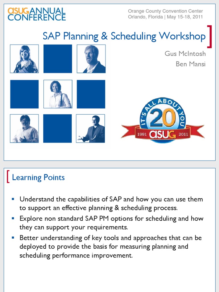 2608 SAP Planning and Scheduling Workshop (1) | Scheduling (Production ...