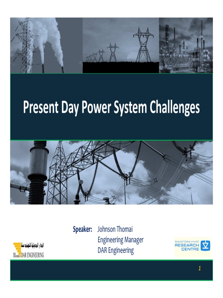 Present Day Challenges in Power Systems | PDF | Electric Power System ...