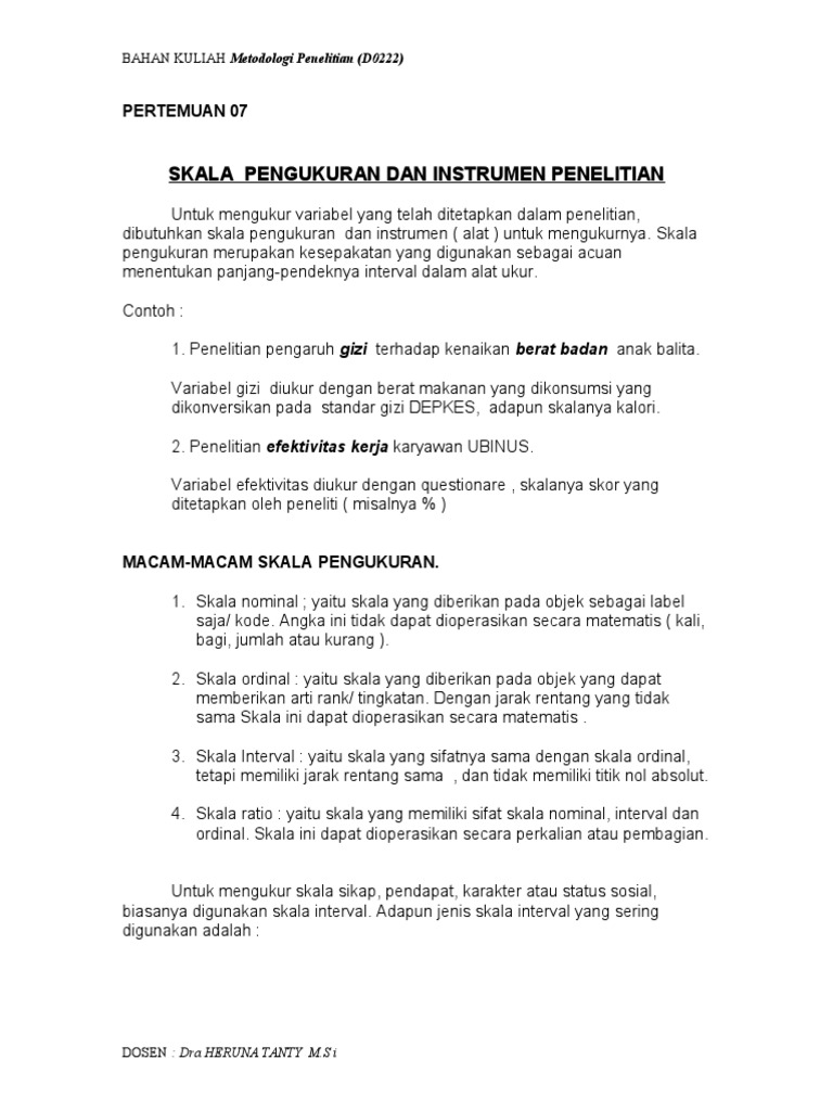 Skala Pengukuran Sikap | PDF