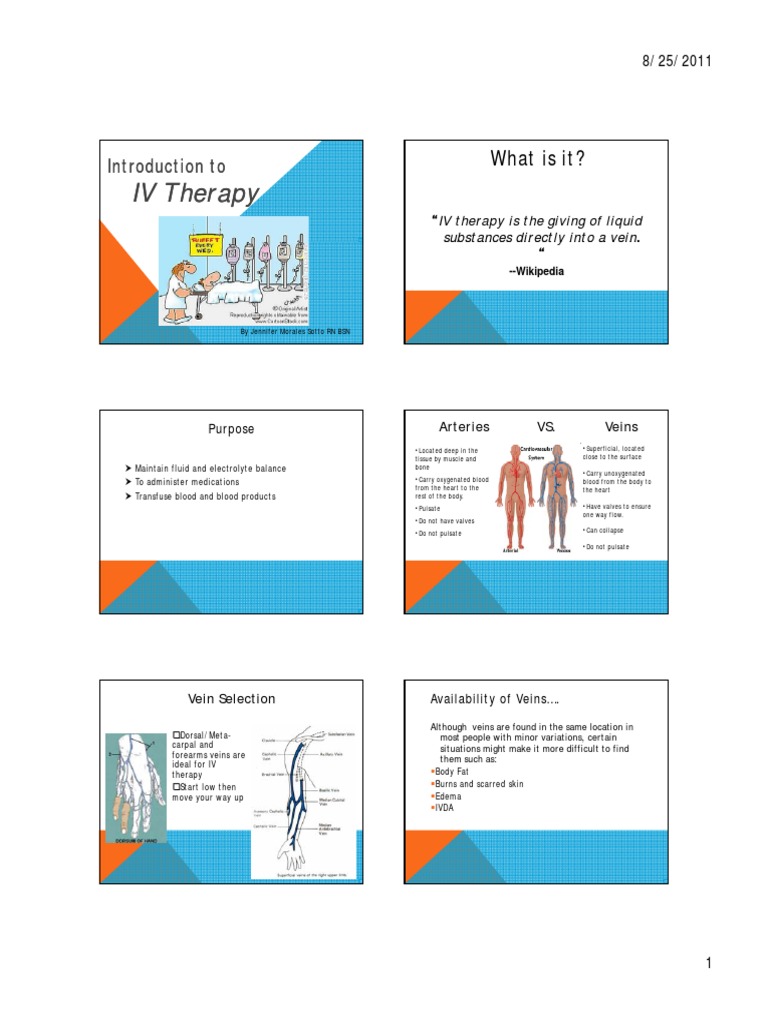 IV Therapy Slides | PDF | Intravenous Therapy | Blood Transfusion