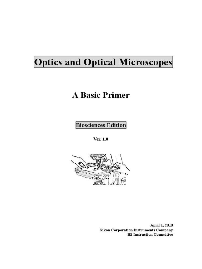 Optical Microscope Basic Training Pdf Pdf Angular Resolution Lens