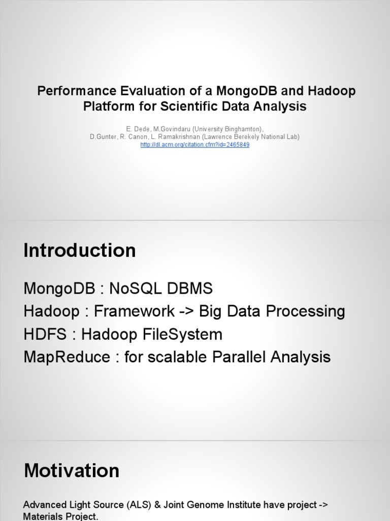 Hadoop Vs MongoDB | PDF