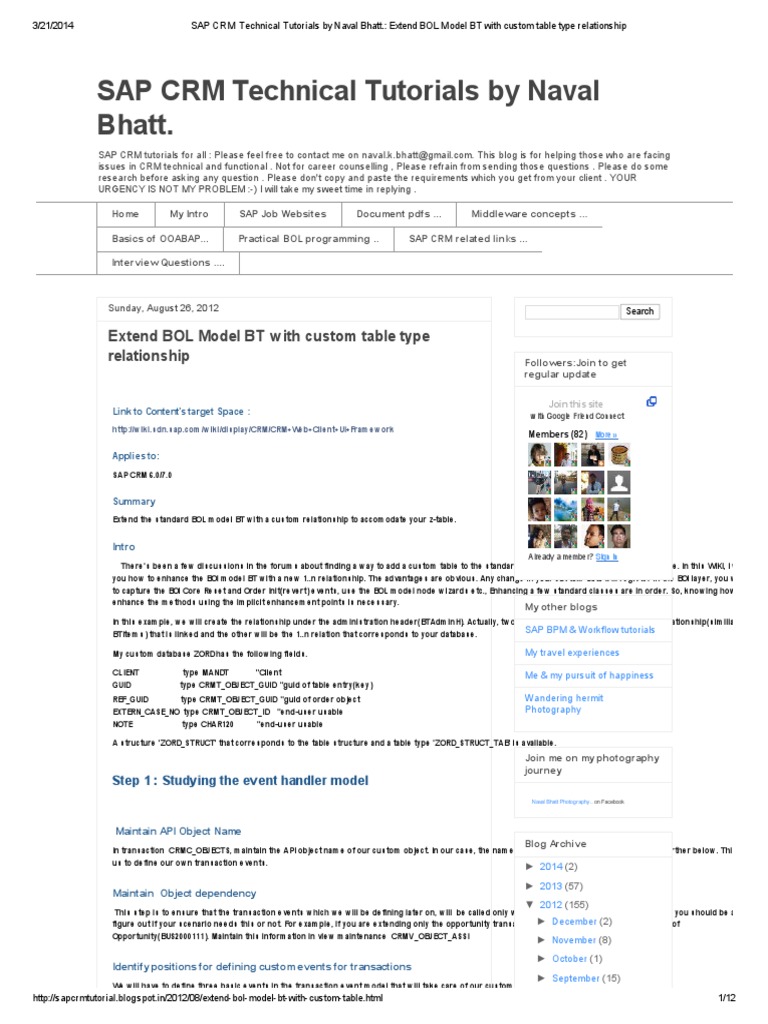 Extended Bol Model BT With Custom Table Type Relation Ship | PDF ...