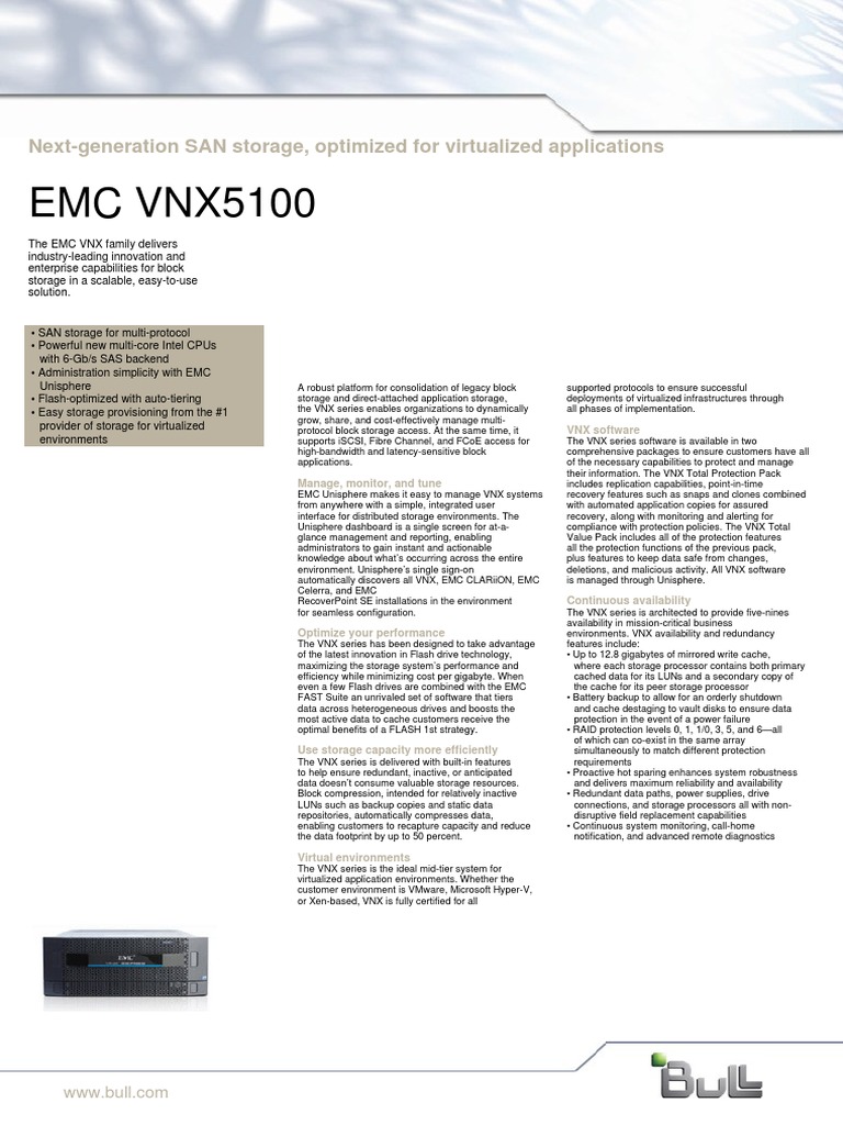 VNX5100 | PDF | Hard Disk Drive | Computer Data Storage