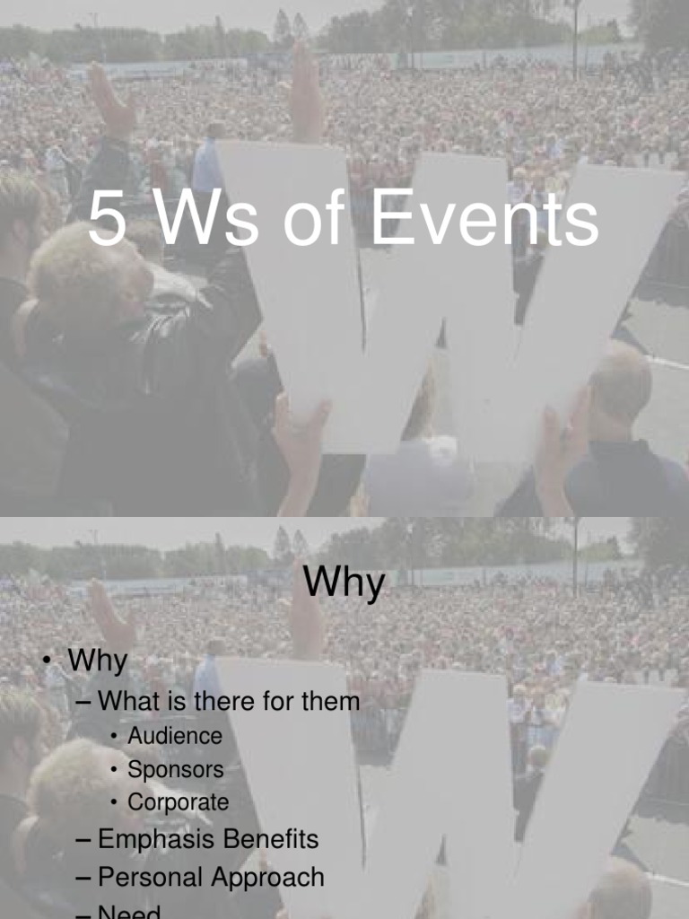 5Ws of Event Management | PDF | Business