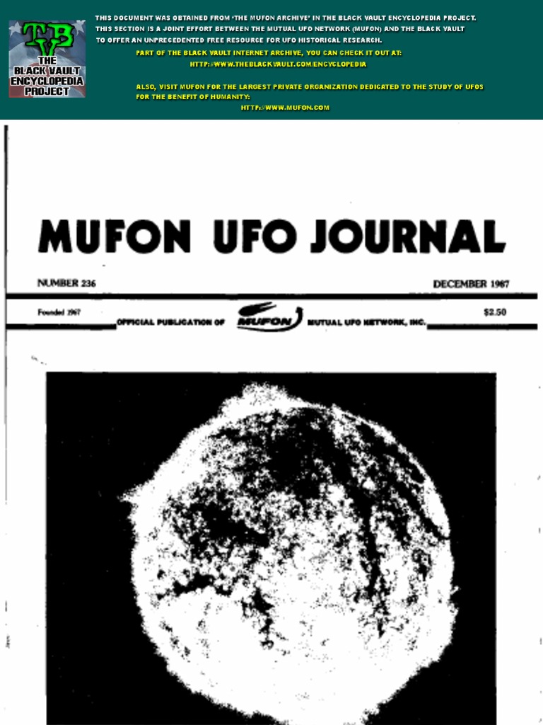 Mufon Ufo Journal | Unidentified Flying Object | Ufology