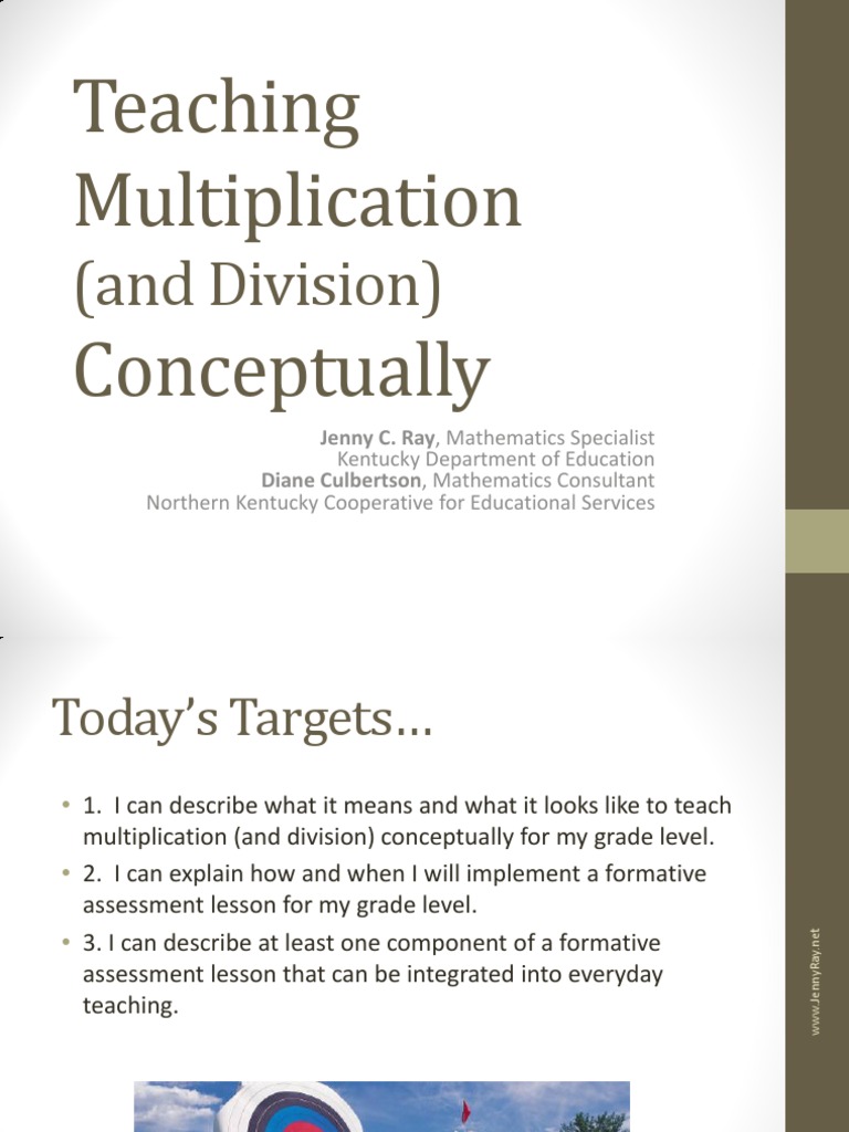 Teaching Multiplication and Division Conceptually Grades 3-5 | PDF ...