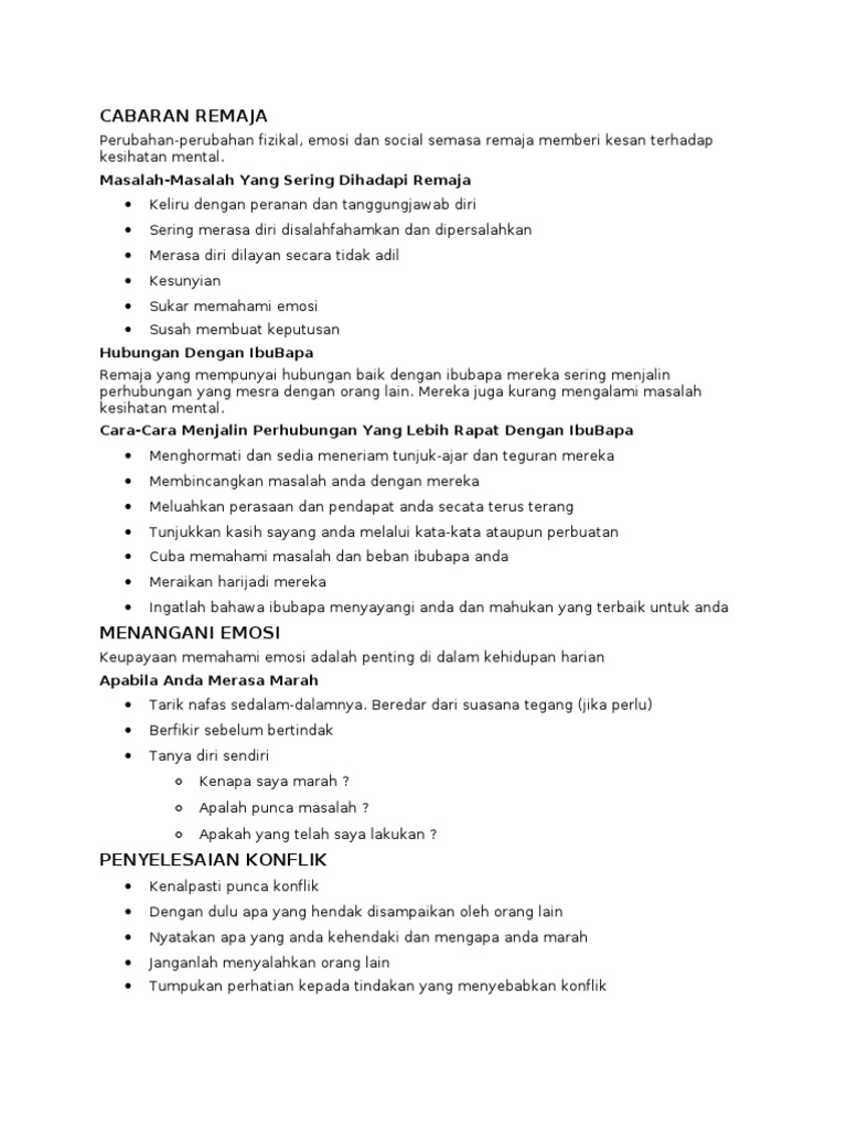 Cabaran Remaja | PDF