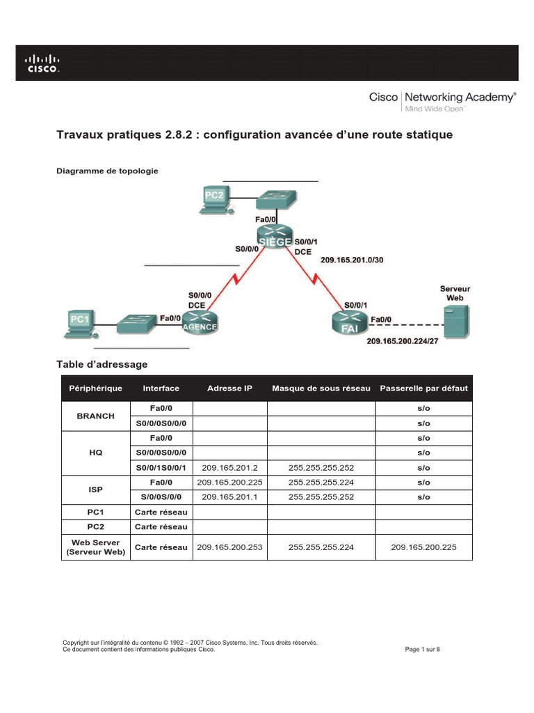 6 - 282 CFD Avance Routage Statique | PDF