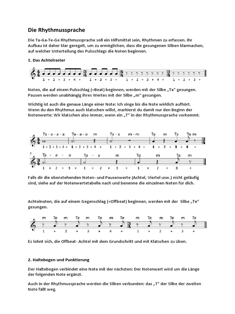 Die Rhythmussprache | PDF