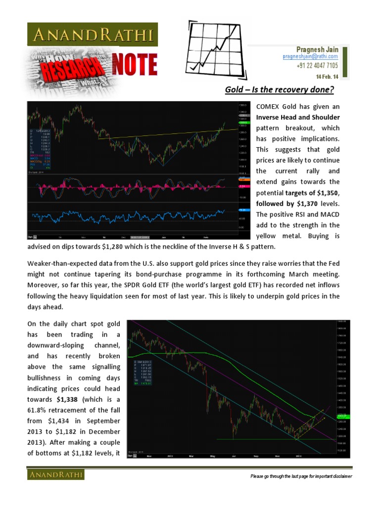 Research Note Gold 14 Feb 2014 | PDF | Securities Research | Commodity
