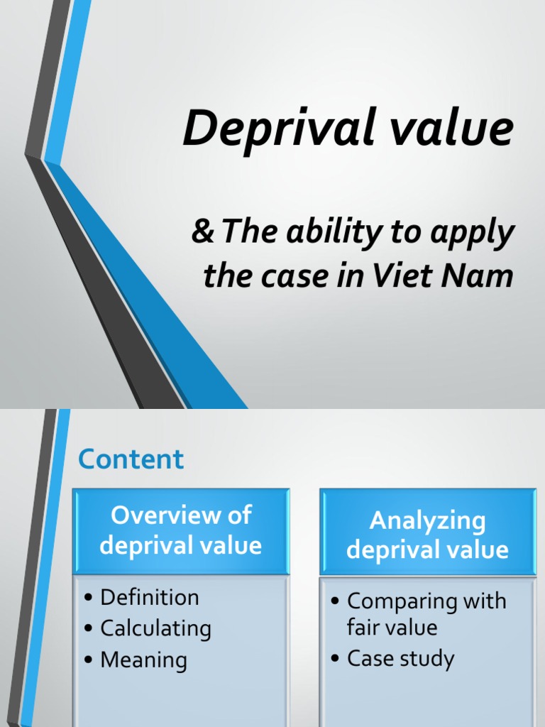 Slide Deprival Value | PDF | Fair Value | Present Value