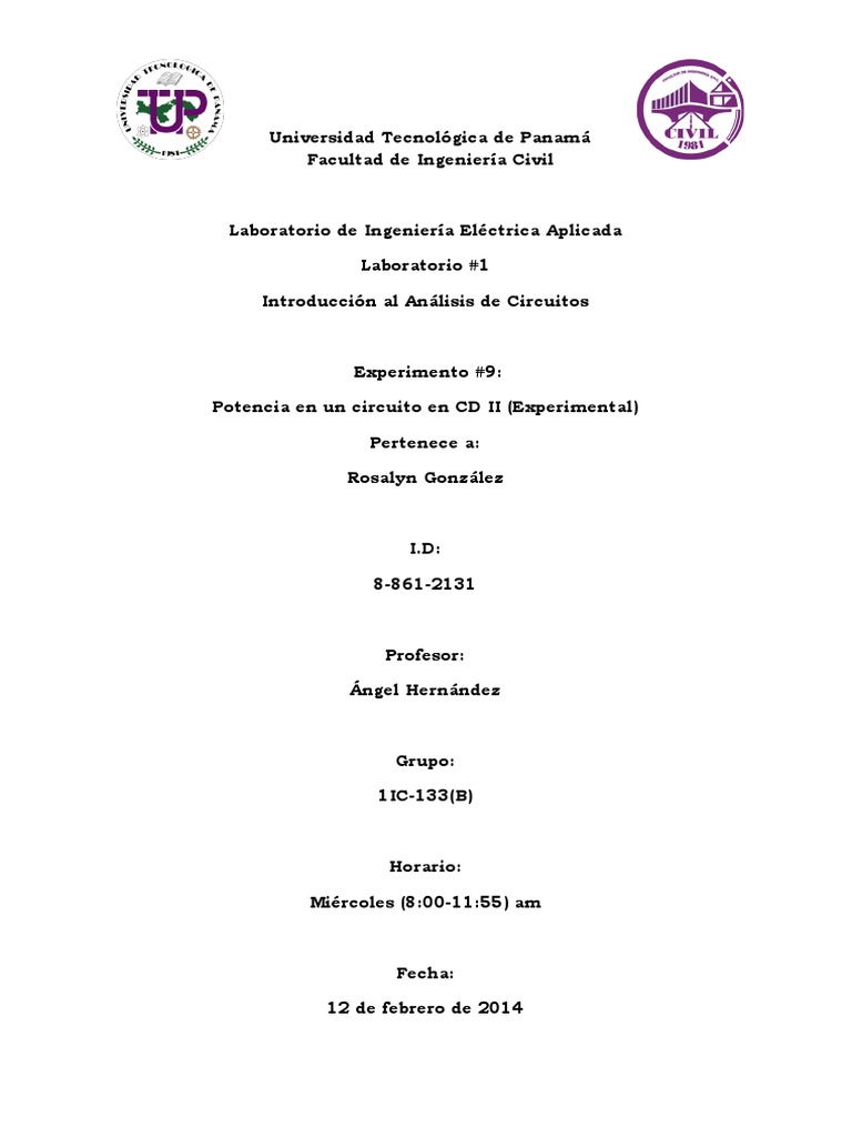 Lab Oratorios | PDF | Impedancia eléctrica | Corriente eléctrica