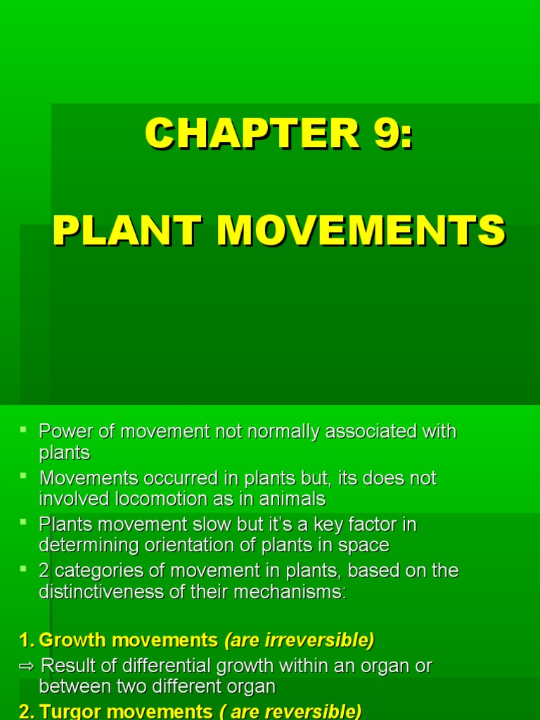 20090115180159chapter 9 - Plant Movements | PDF | Auxin | Root