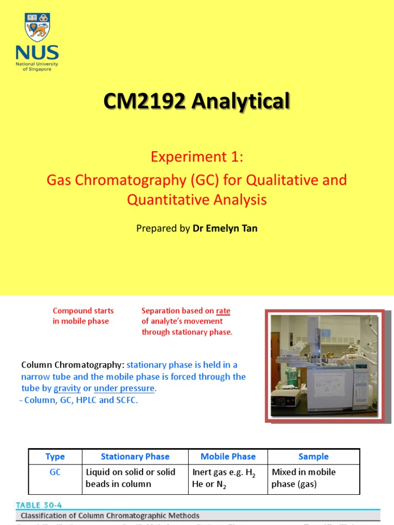 Gas Chromatography (GC) Lecture Notes | PDF | Gas Chromatography ...
