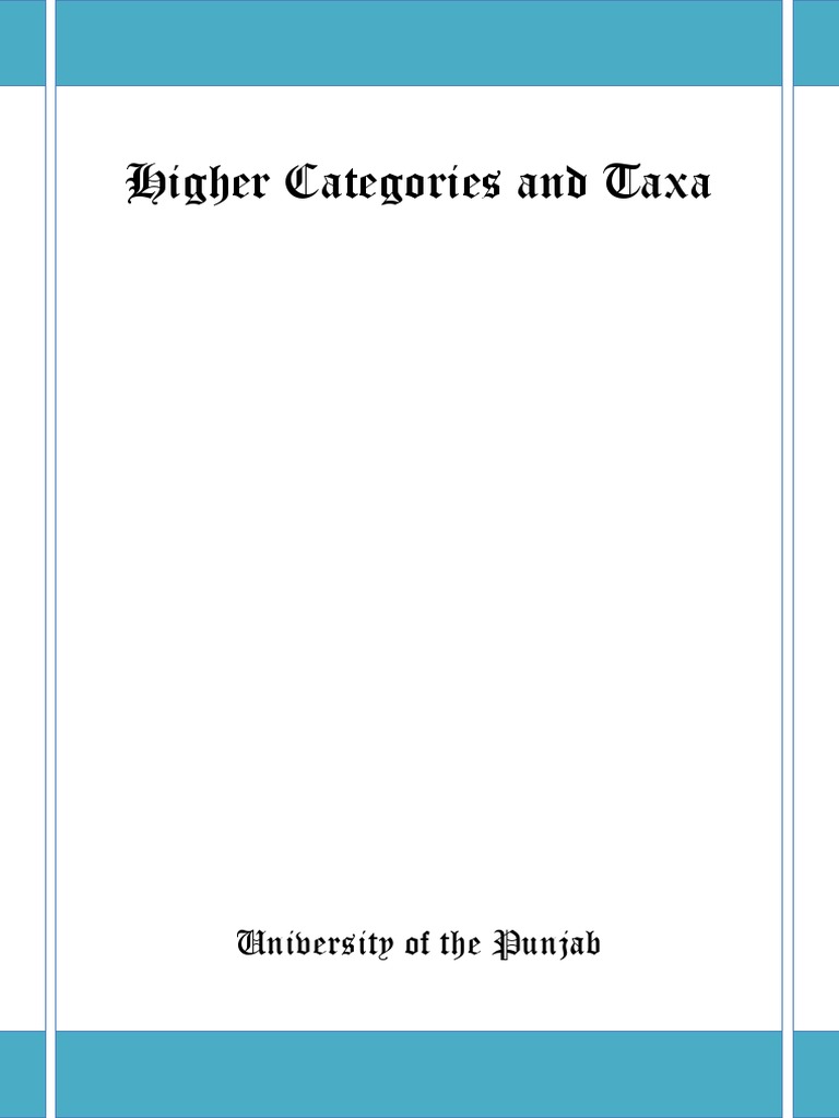 Higher Categories and Higher Taxa | PDF | Homology (Biology ...