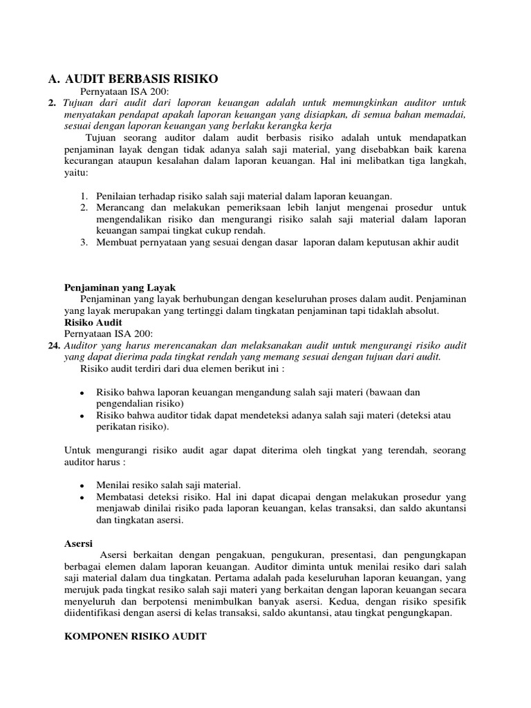 Audit Berbasis Risiko | PDF
