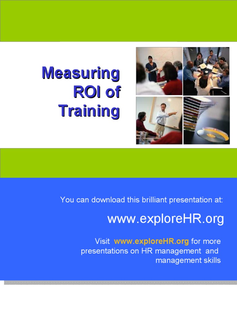 Evaluating Training ROI Effectiveness | PDF | Return On Investment ...