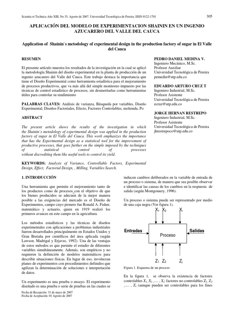 Ejemplo Metodo Shainin