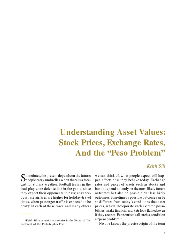 Understanding Asset Values by Keith Sill | PDF | Economic Bubble ...