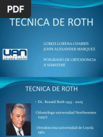 Filosofía y Técnica de Roth en Ortodoncia | PDF | Odontología | Ortodoncia