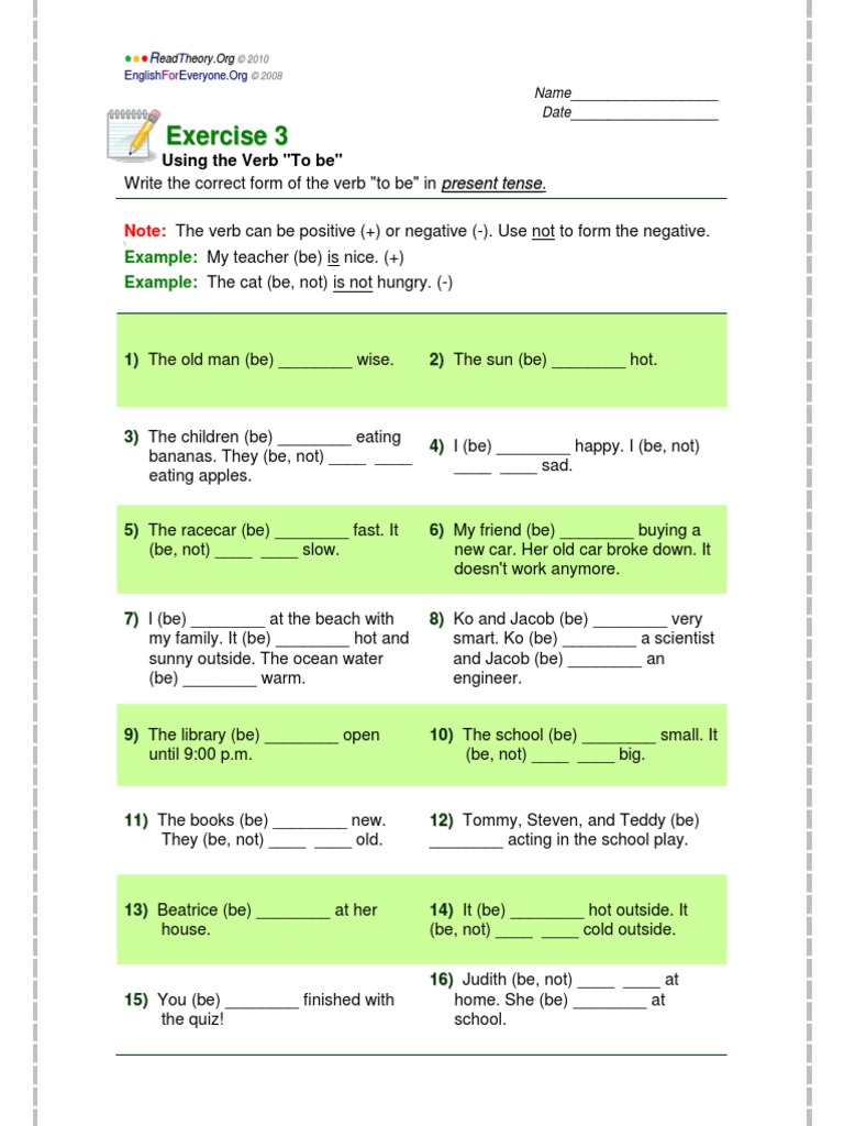 To Be Exercise 3 | PDF | Career & Growth | Language Arts & Discipline