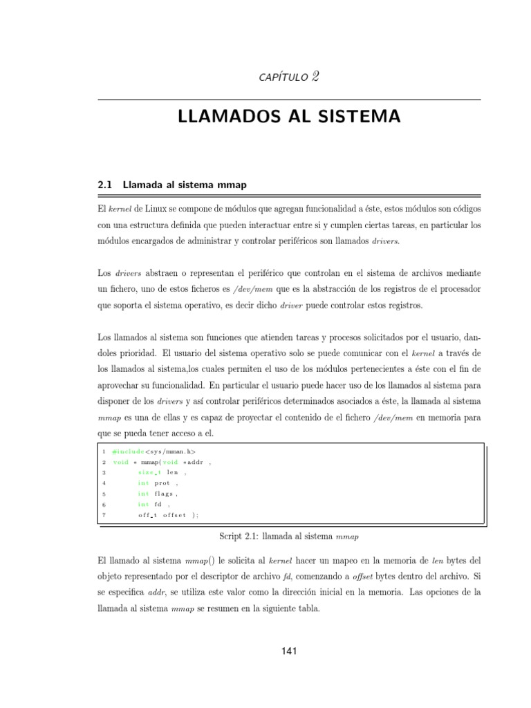 Llamada al sistema mmap en Linux | PDF | Kernel (sistema operativo ...