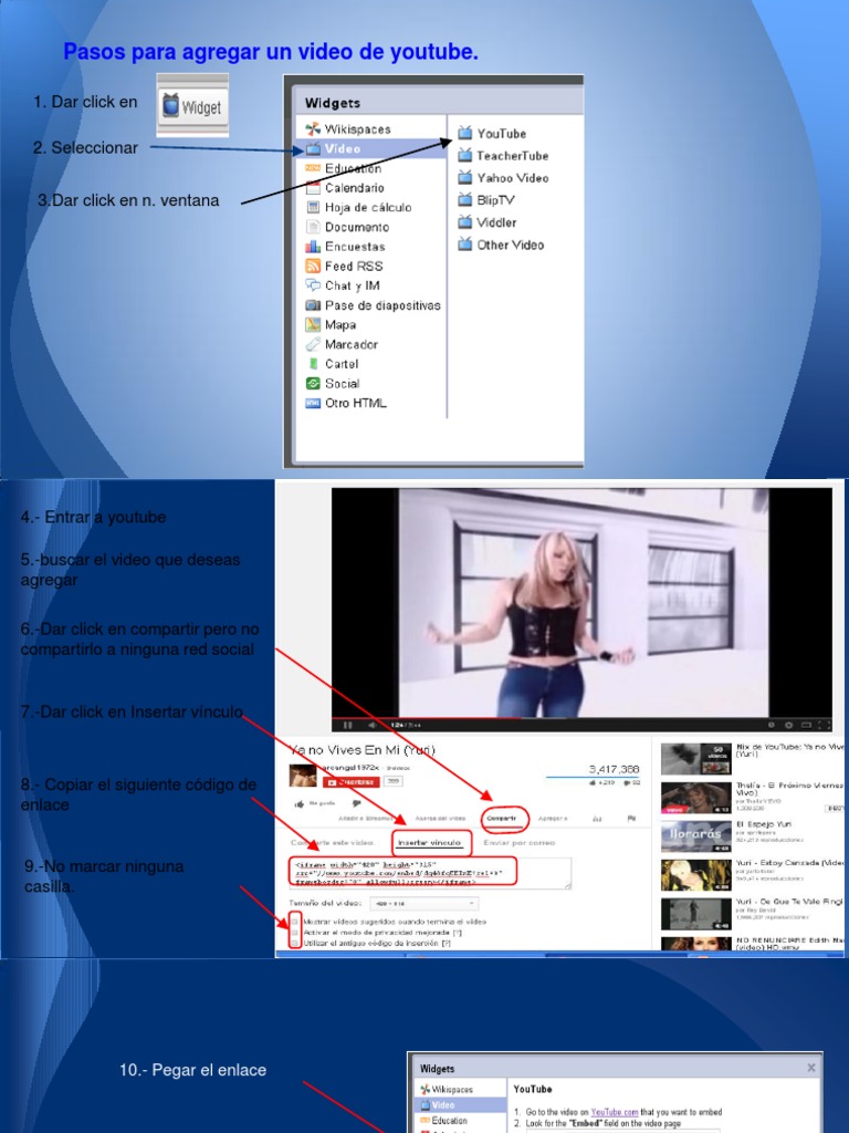 Pasos para Crear Un Enlace A Un Video de Youtube en Una Wiki de ...