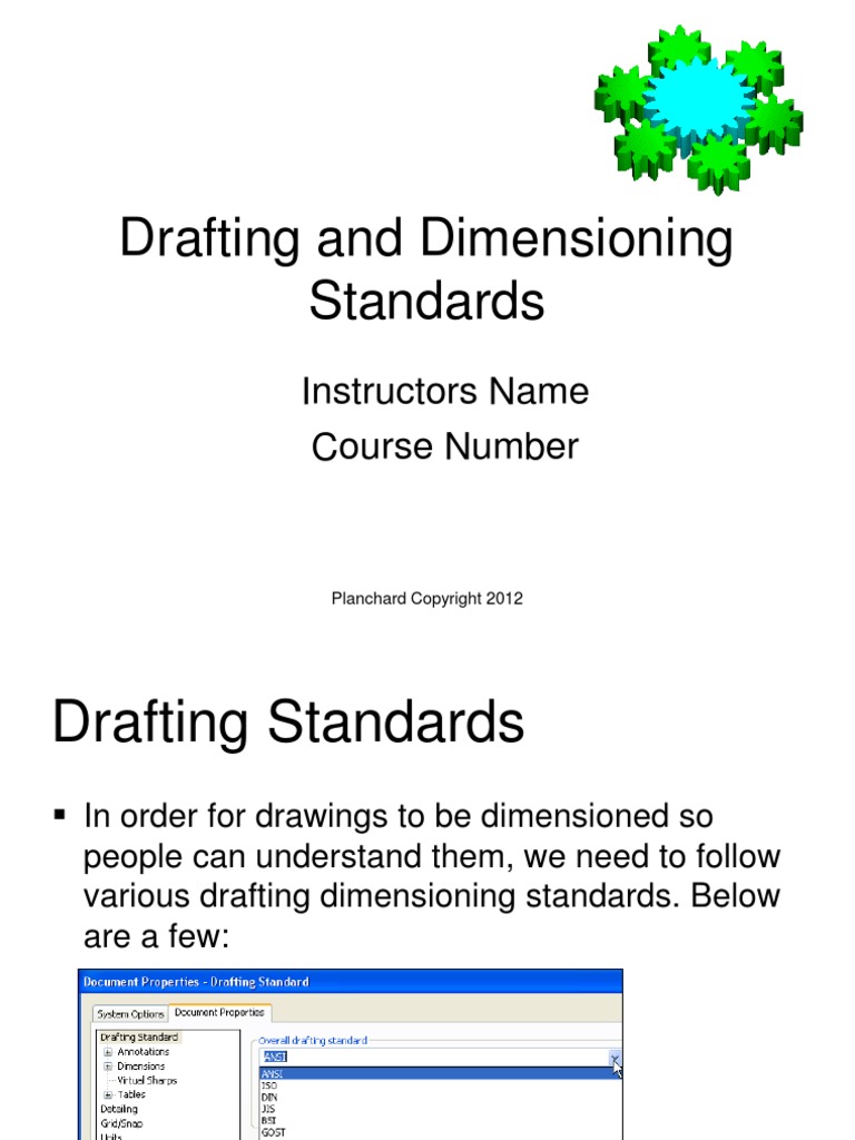 Drafting and Dimensioning Standards | PDF | Standardization | Engineering
