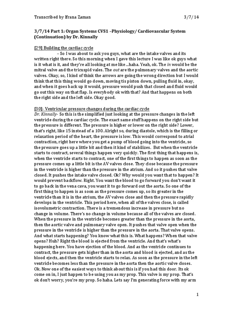 04: CVS1 (Part 2) | PDF | Atrium (Heart) | Vein