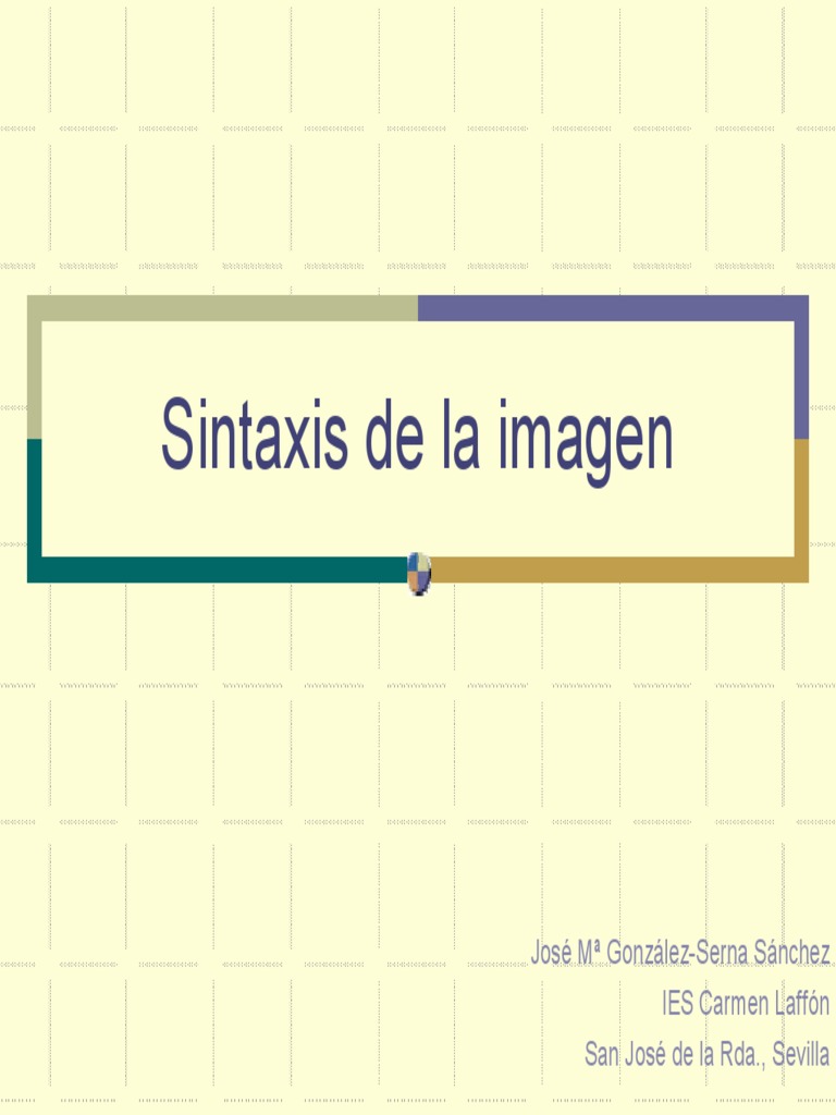 Sintaxis de La Imagen | PDF