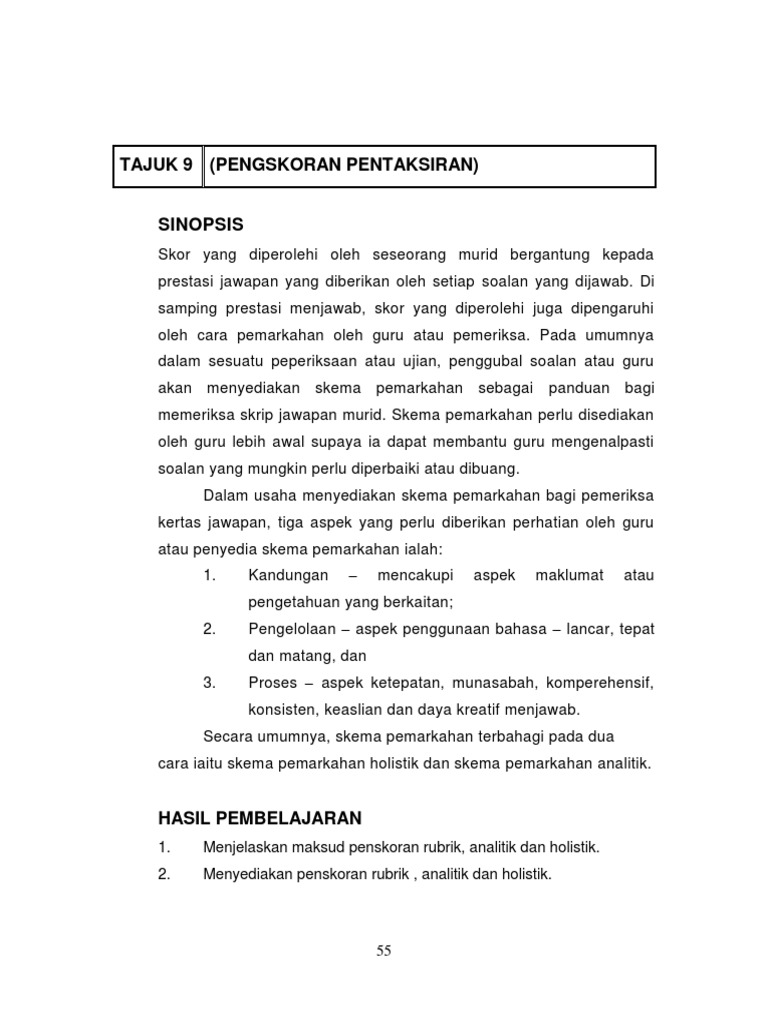 Panduan Pengskoran Ujian | PDF