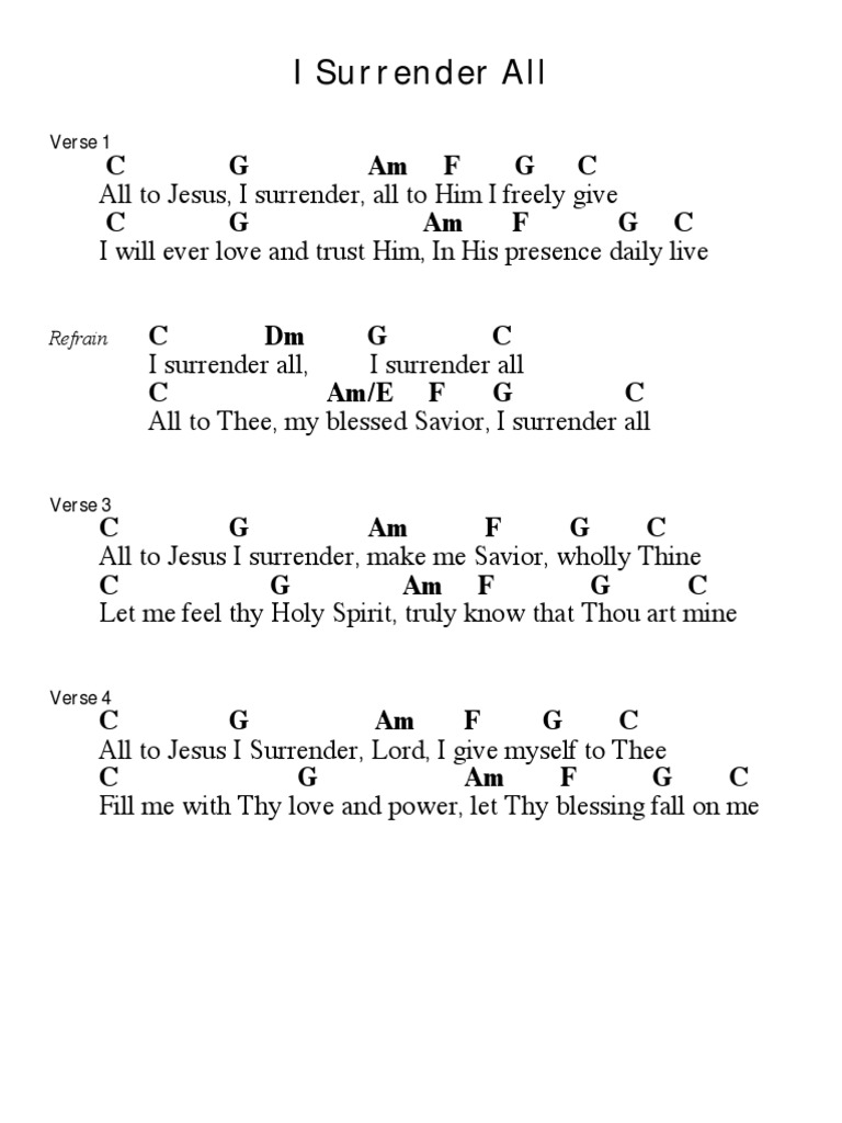 I Surrender All (C) | PDF