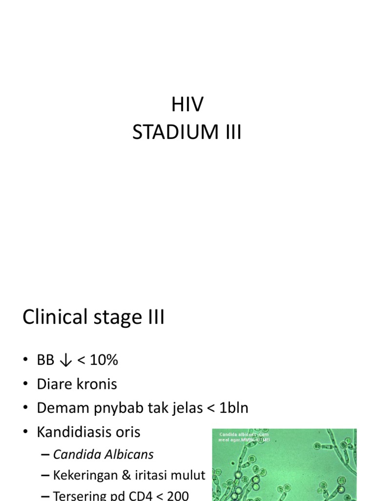 HIV Stadium III Clinical Overview | PDF | Cooking, Food & Wine