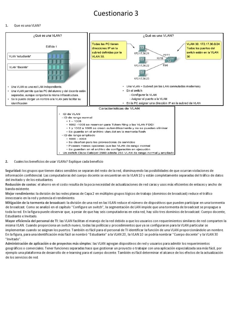 Cuestionario 3 Telematica 3 | PDF | Conmutador de red | Protocolos de red
