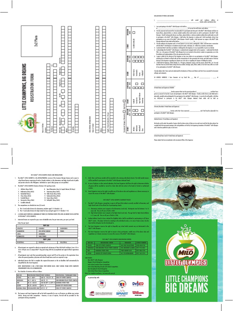 MLO RegistrationForm 2013.PDF 3 | PDF | Sports | Olympic Games