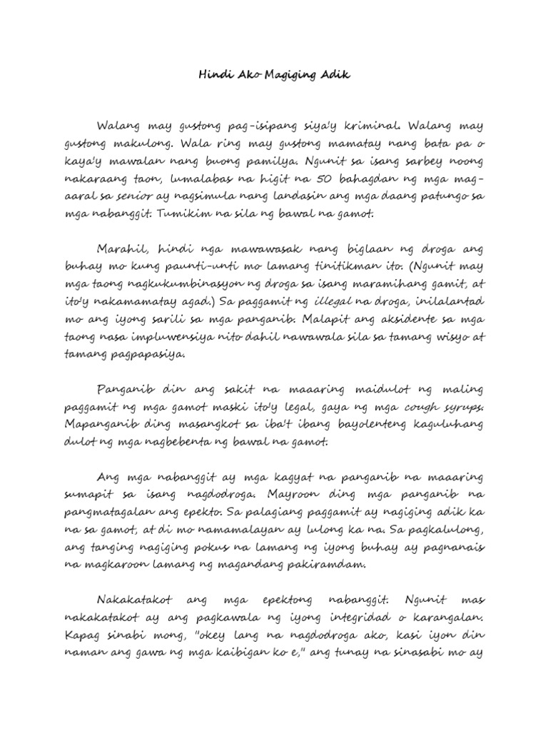 Hindi Ako Magiging Adik | PDF