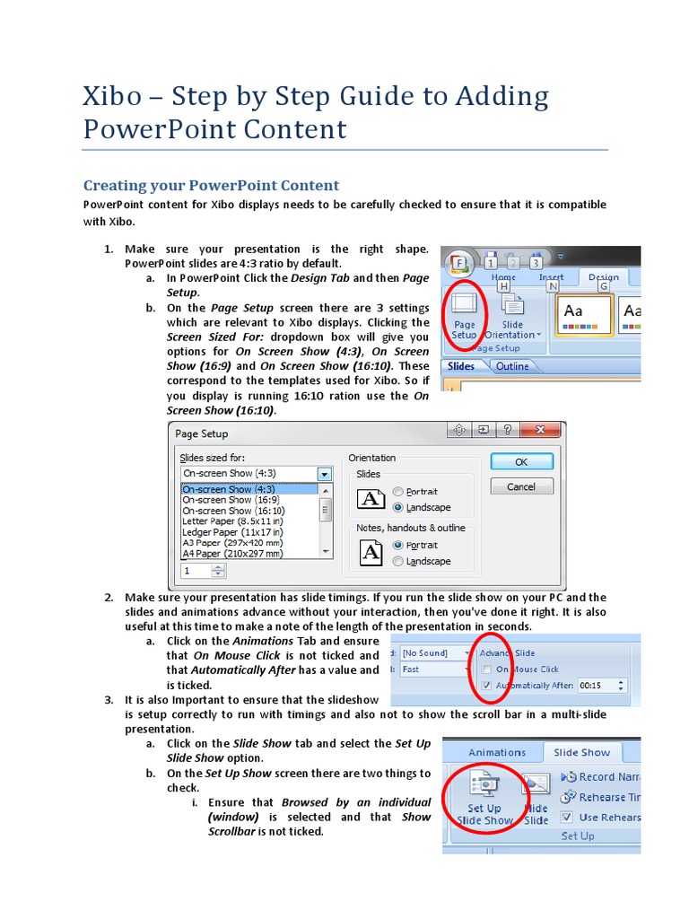 Xibo Step by Step Guide To Adding PowerPoint | PDF | Microsoft Power ...
