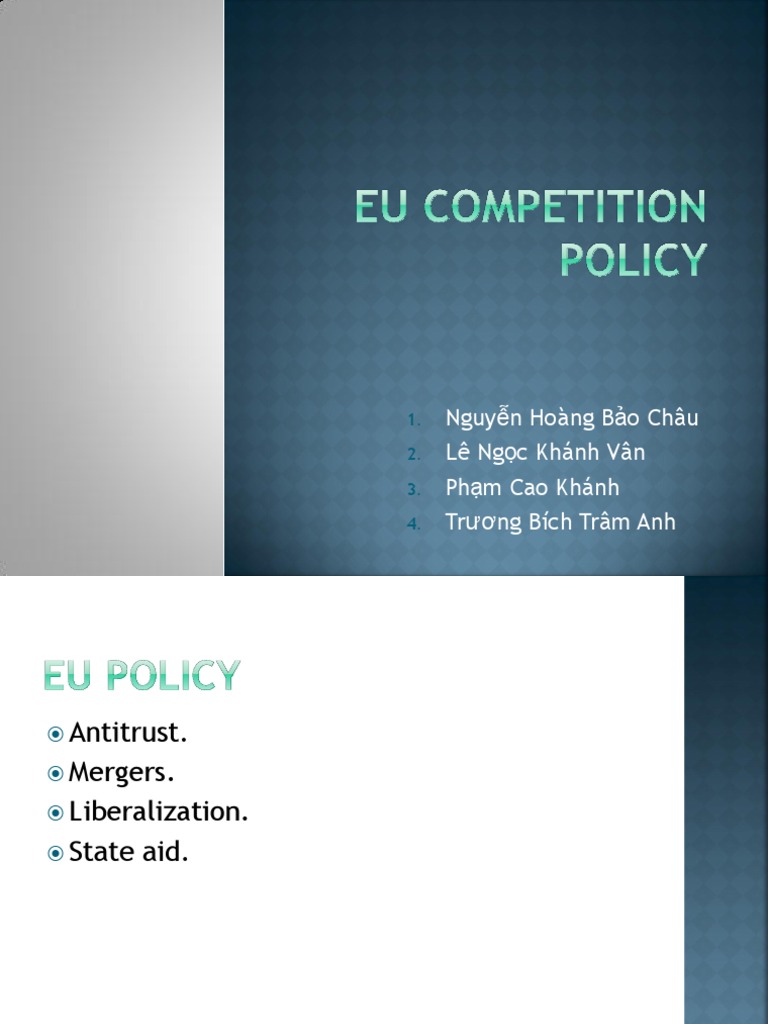 An Analysis of Antitrust Regulations, Merger Reviews, State Aid ...