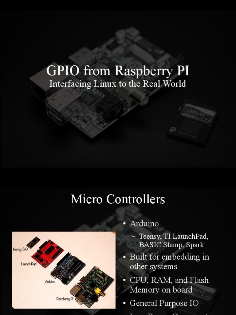 Raspberry Pi GPIO vs Microcontrollers | PDF | Games & Activities