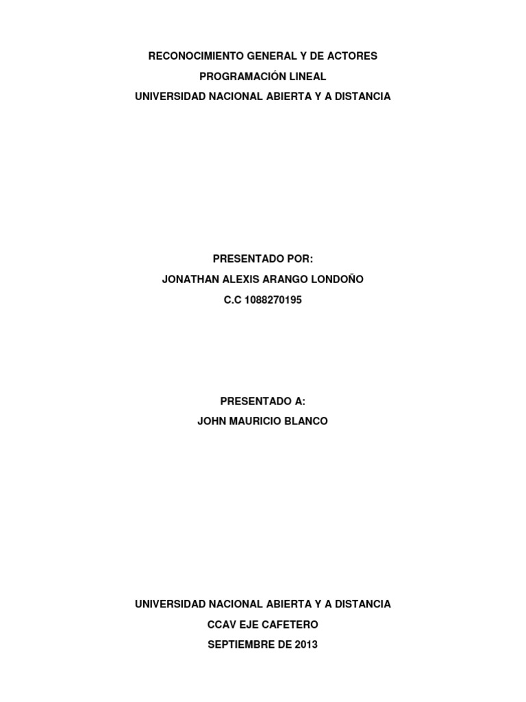 Reconocimiento Jonathan Arango | PDF | Arte