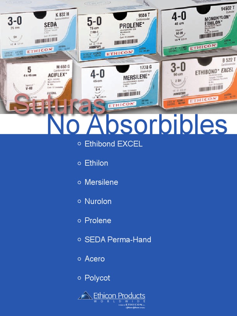 Características y especificaciones de suturas no absorbibles | PDF | Cirugía | Sintético y plástico